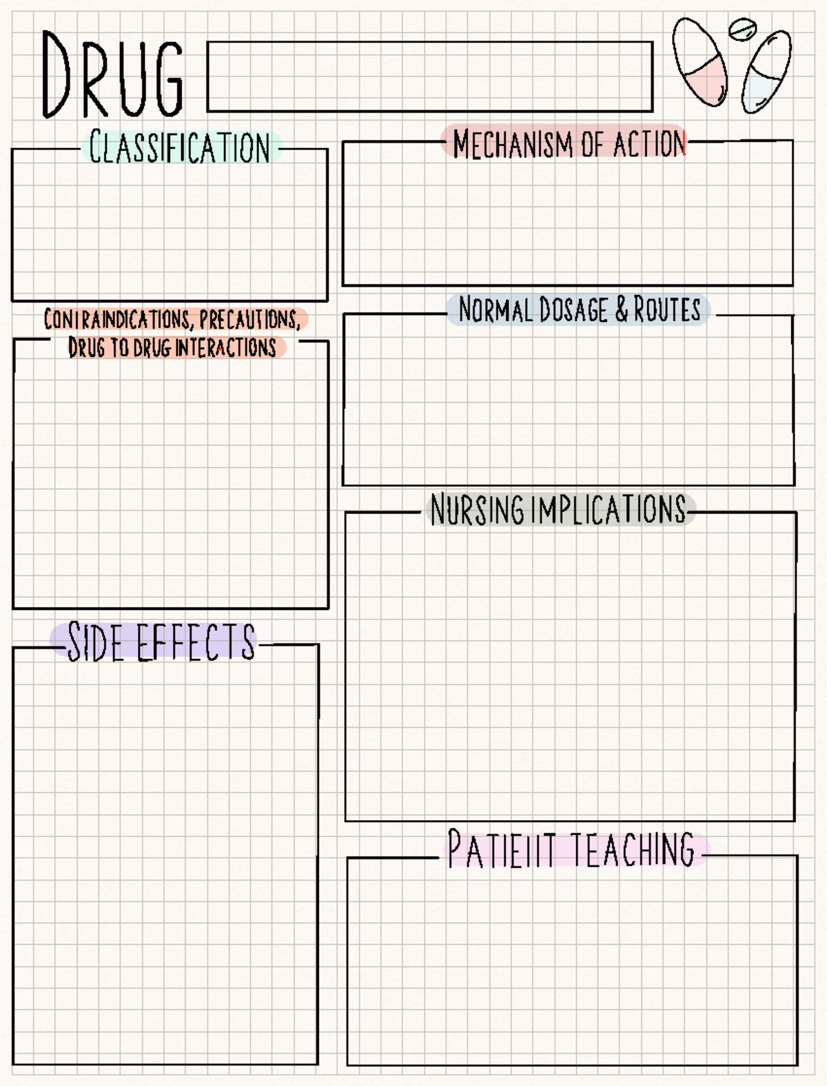 Drug card template copy - Studocu