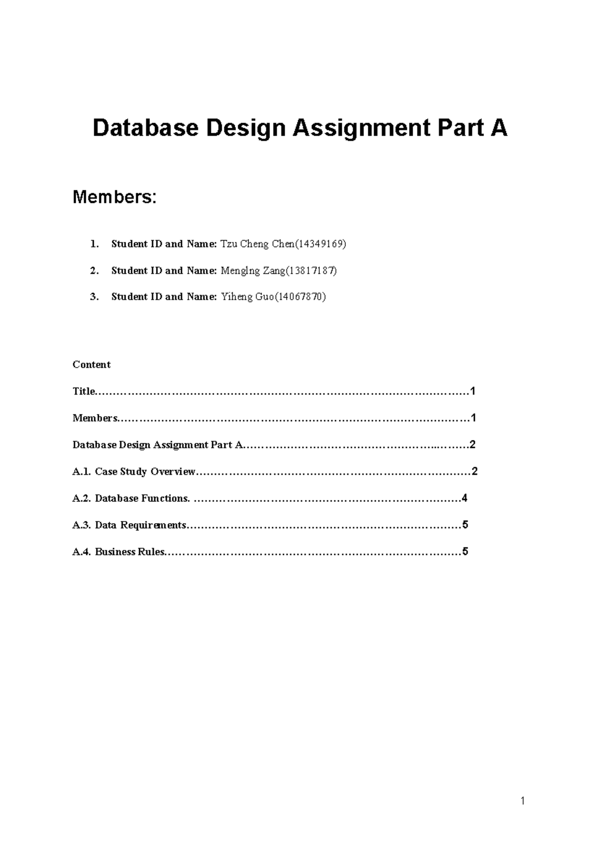 Group 47 - The assignment involves the conceptual and logical design of a database to support ...