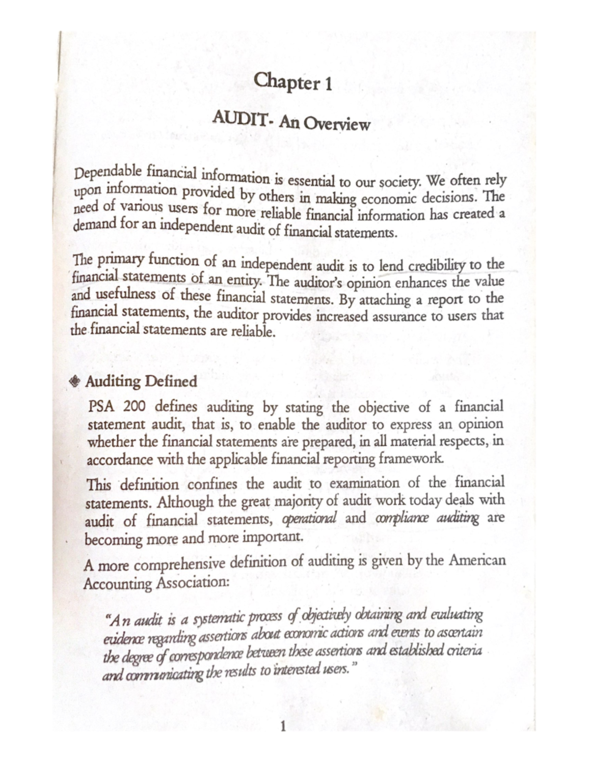 Chapter 1 - Accountancy - Studocu