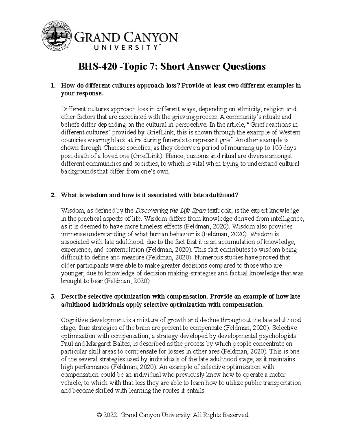 BHS 420 RS T7Short Answer Questions(v2) - BHS-420 -Topic 7: Short ...