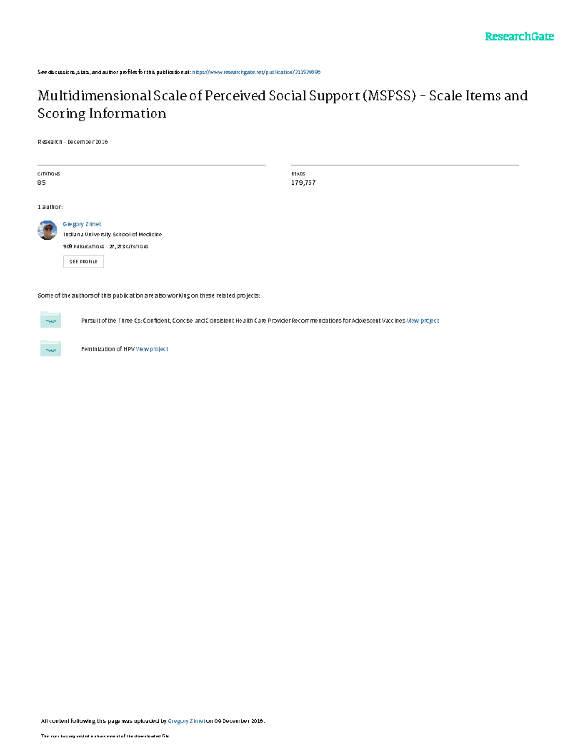 Mspss - See discussions, stats, and author profiles for this ...