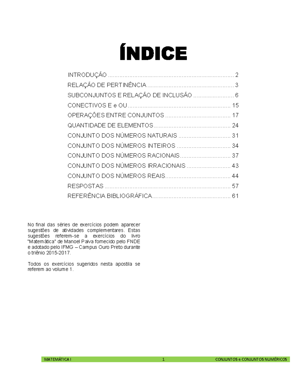 Apostila Matematica 1 01 Conjuntos E Conjuntos Numéricos Cassio Matem