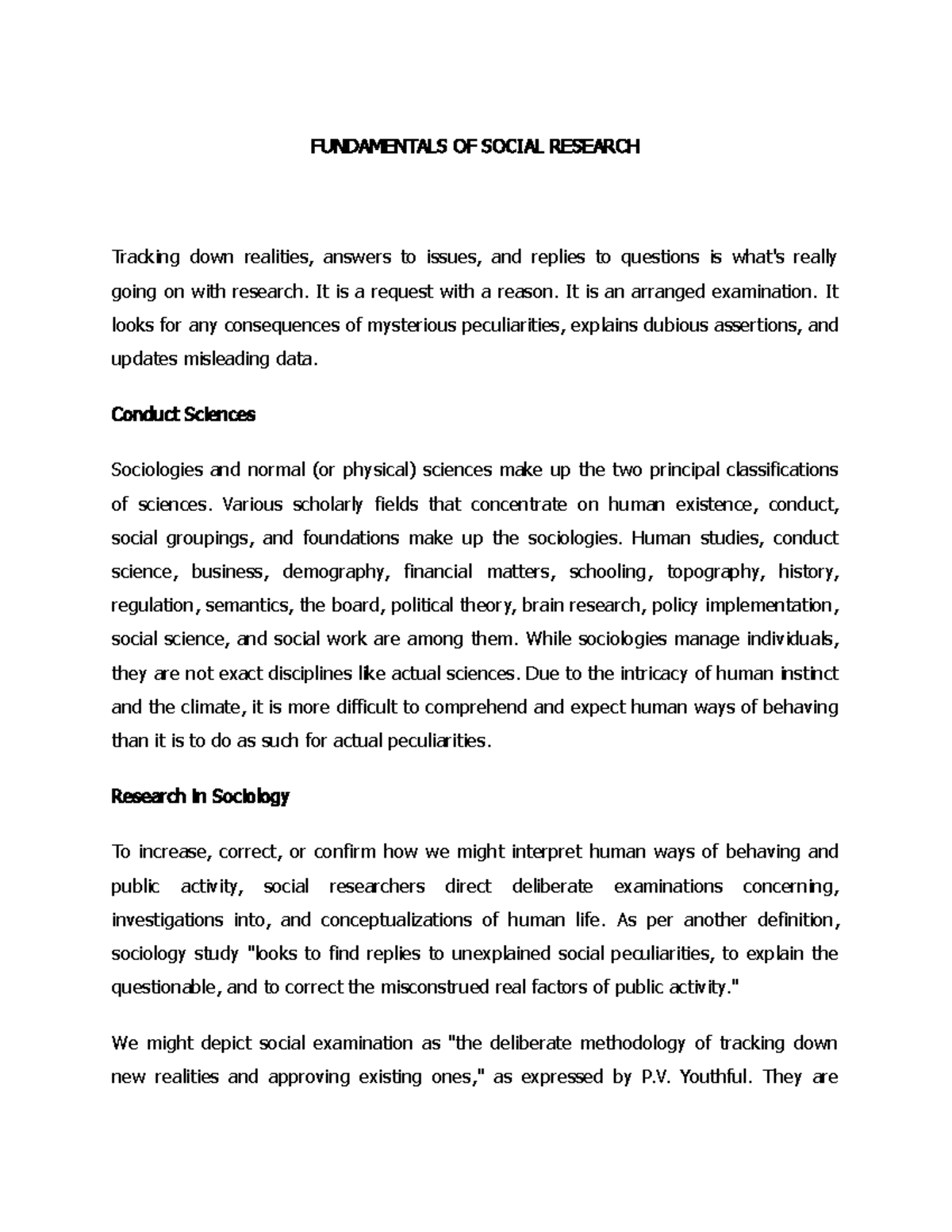 Fundamentals OF Social Research - FUNDAMENTALS OF SOCIAL RESEARCH ...