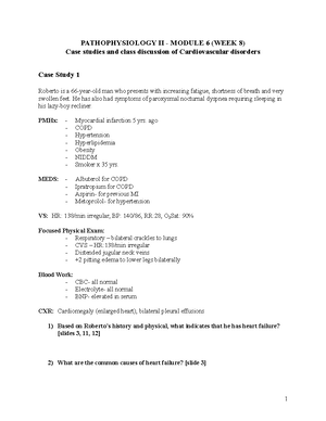 Patho II Week 11 Case Studies - Pathophysiology II Week 11 Case Studies: Gastroenterology ...