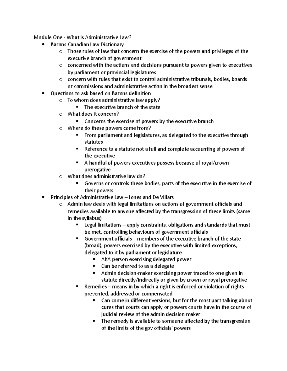 Craig Forcese Lecture - Admin Law - Module One - What is Administrative Law? Barons Canadian Law ...