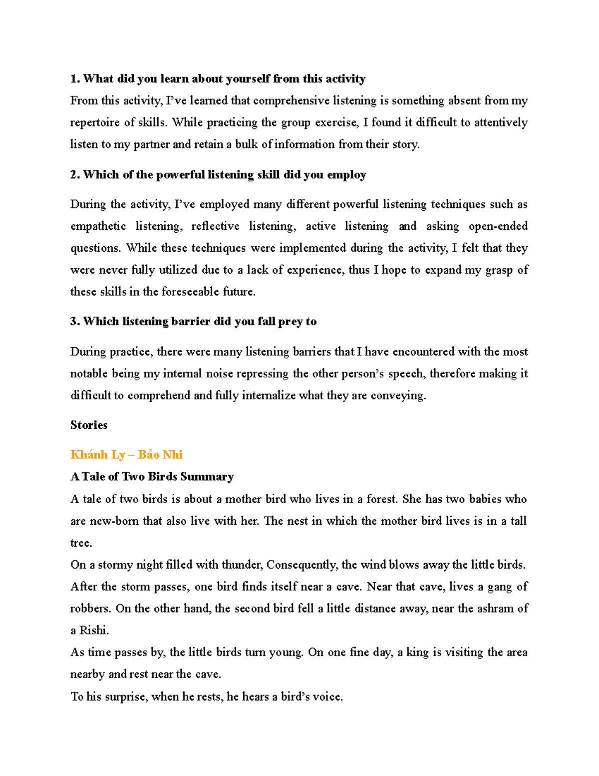 Group 5 - English - What did you learn about yourself from this ...