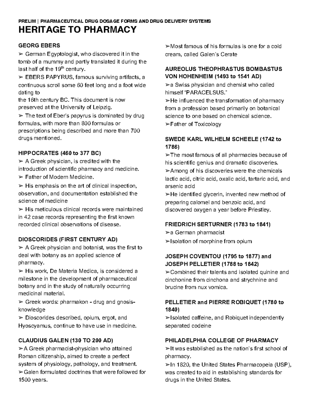 Heritage To Pharmacy - PRELIM│PHARMACEUTICAL DRUG DOSAGE FORMS AND DRUG ...