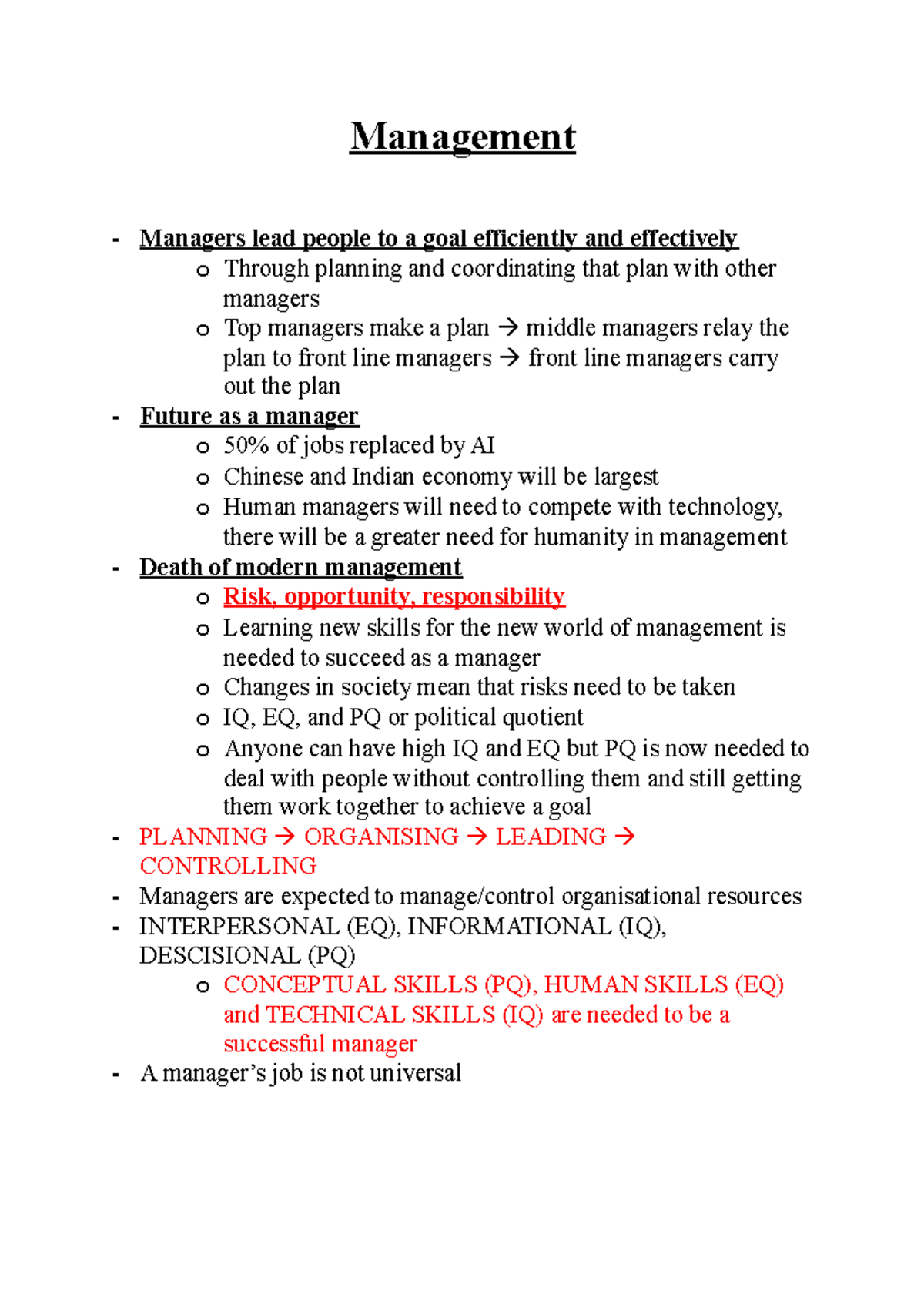 Intro to management, basic principles and theories - Management ...