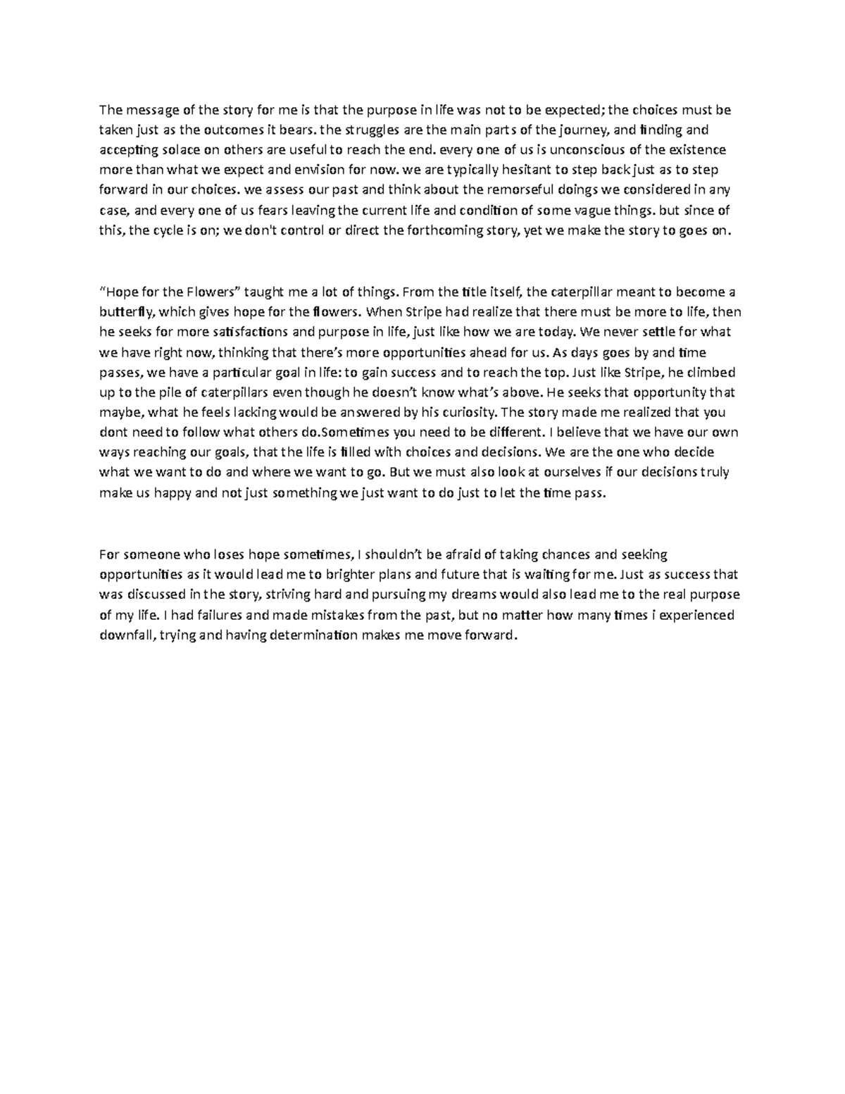 Angst Angst Angst Angst - The message of the story for me is that the ...