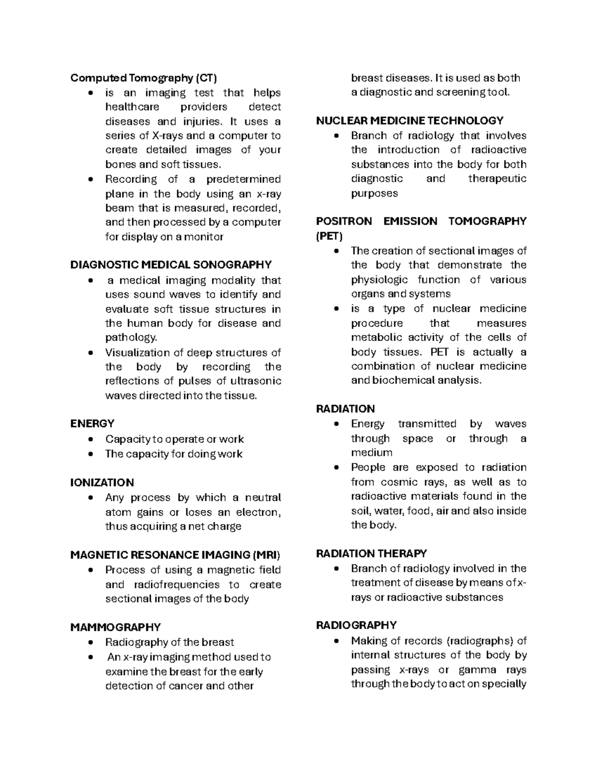 Intro to Rad part 1 - part 1 of rad tech - Computed Tomography (CT ...