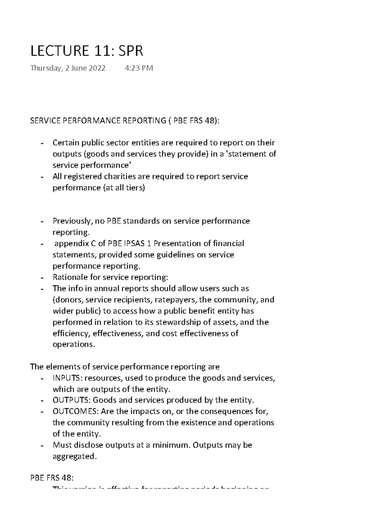 Lecture 11 SPR - Service performance reporting - SERVICE PERFORMANCE ...