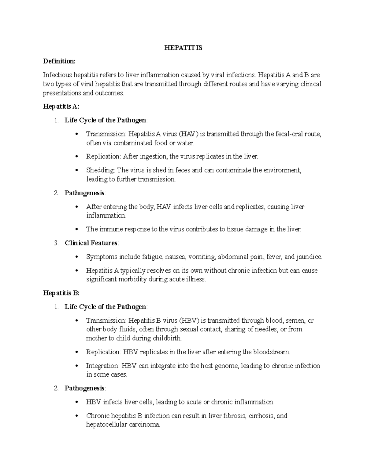 Hepatitis - GIT - HEPATITIS Definition: Infectious hepatitis refers to ...