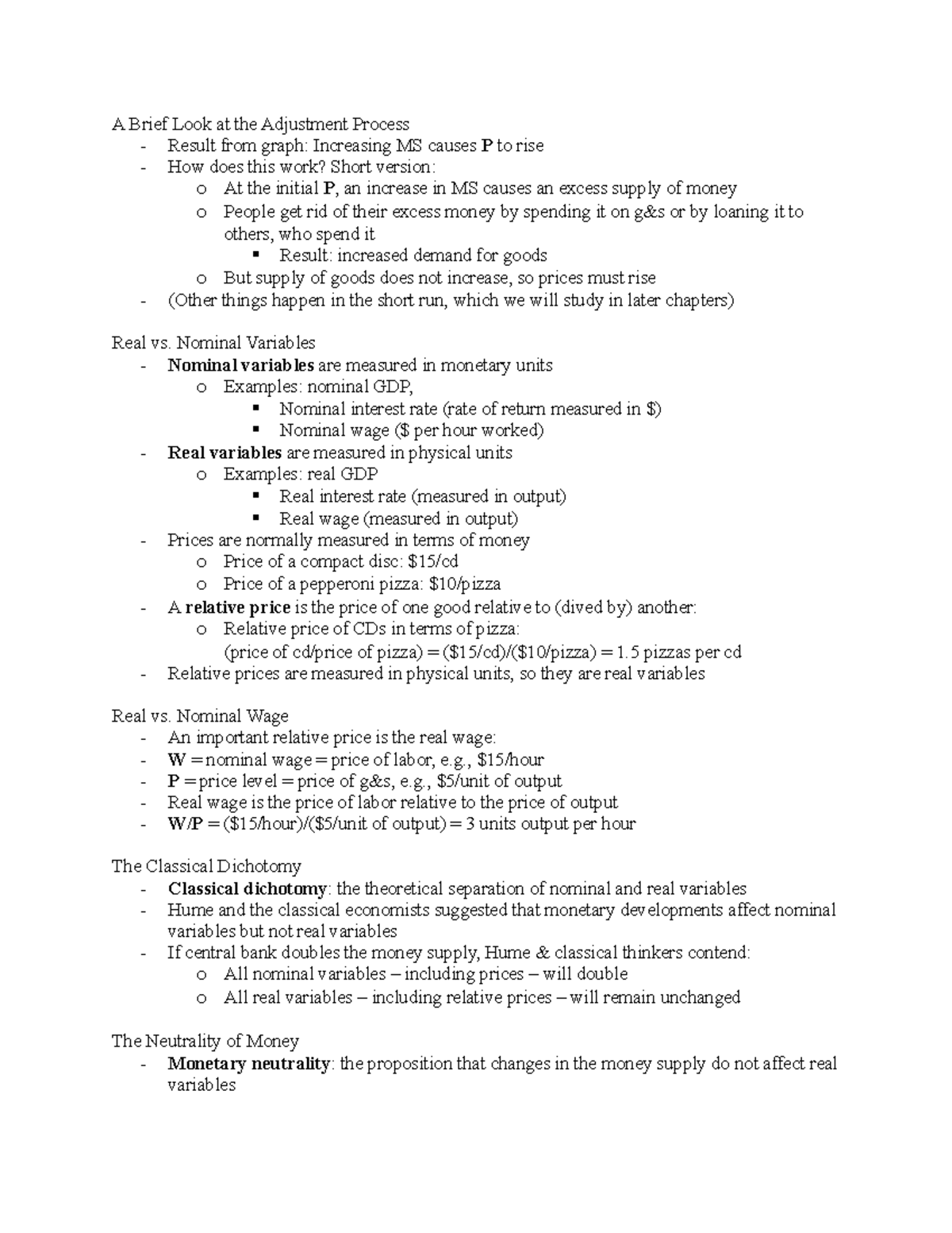 Chapter 17 Notes #2 - A Brief Look at the Adjustment Process - Result ...