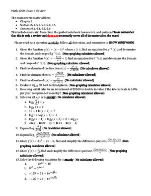 Exam 3 Formulas-1 - Formulas - Exam 3 Formulas Sum and Difference: sin ...