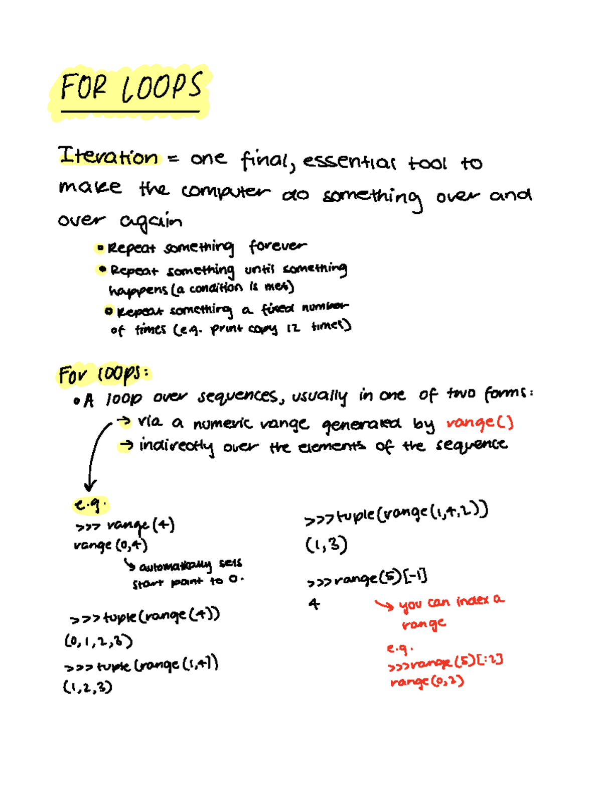Comp Lecture 1 W4 For Loops Iteration One Final Essential Tool To Make The Computer