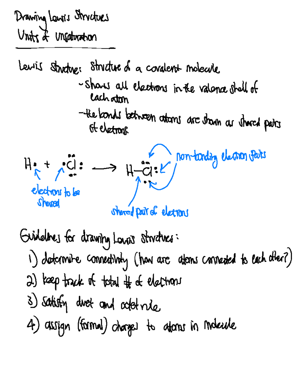 Topic 3 - Lewis Structures & Units of Unsaturation - LN - Drawing Lewis ...