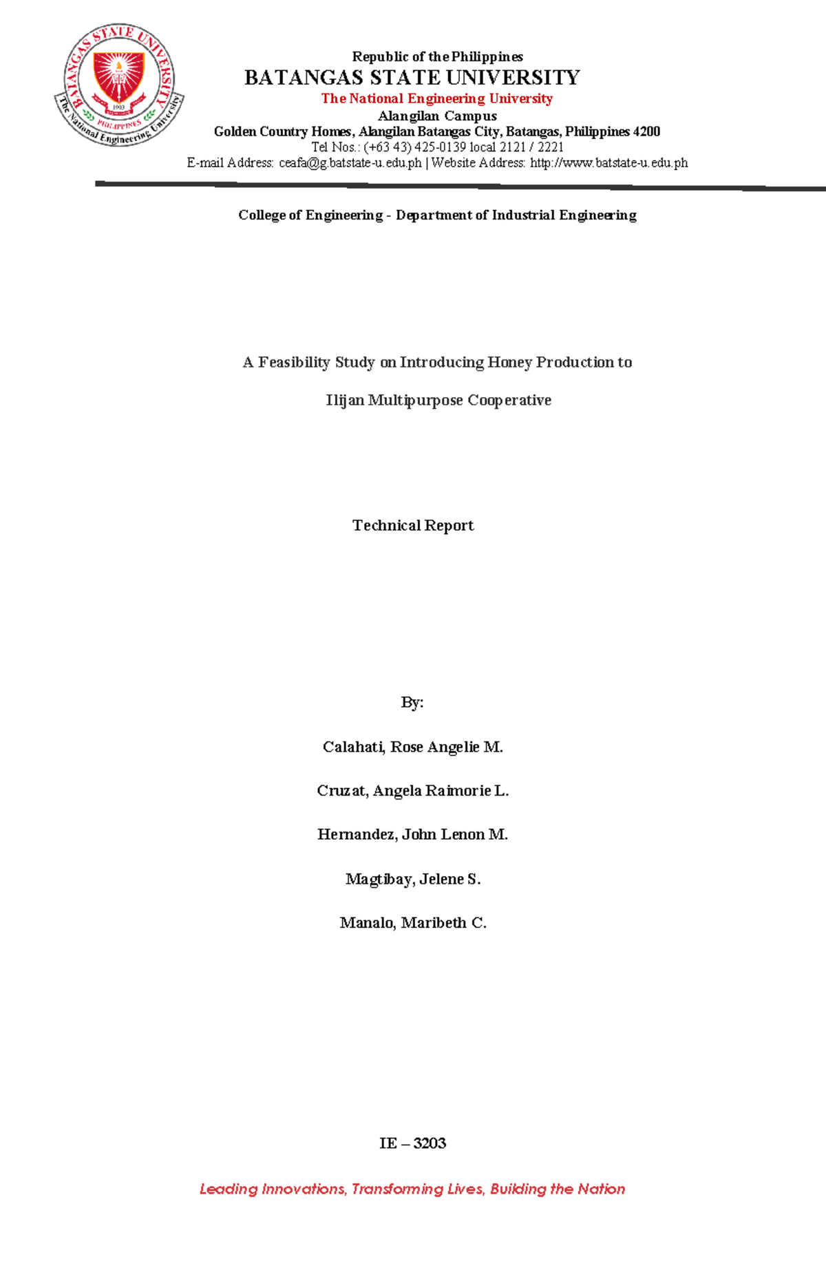 Laboratory-2-Site-Selection 2 - BATANGAS STATE UNIVERSITY The National Engineering University ...