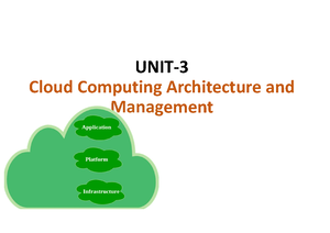 System Modeling, Clustering AND Virtualization - Cloud Computing - Studocu