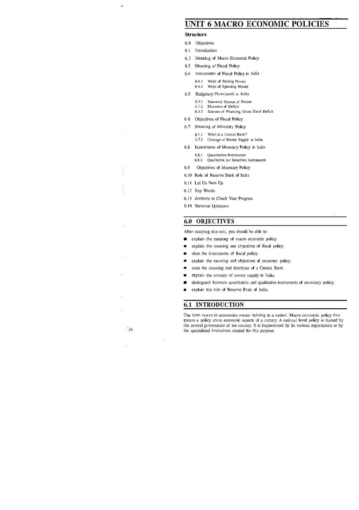 Unit-6 - Business environement - UNIT 6 MACRO ECONOMIC POLICIES 1 ...