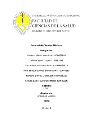Práctica 4 Lab. Salud y Conducta Humana - Universidad Autónoma de Santo Domingo (UASD ...