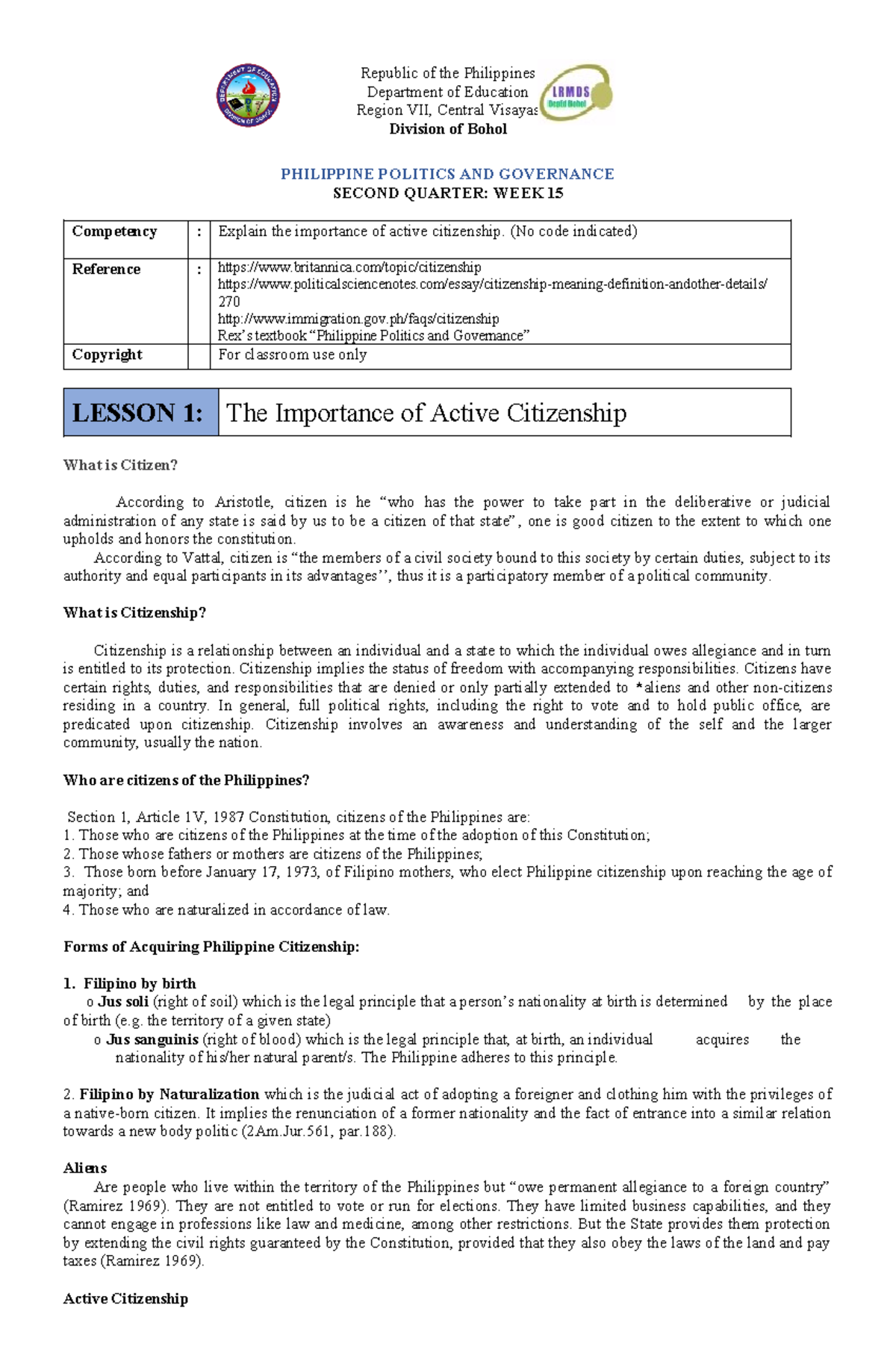 578890982 PPG Q2 W15 - A module that help in politics - Republic of the ...