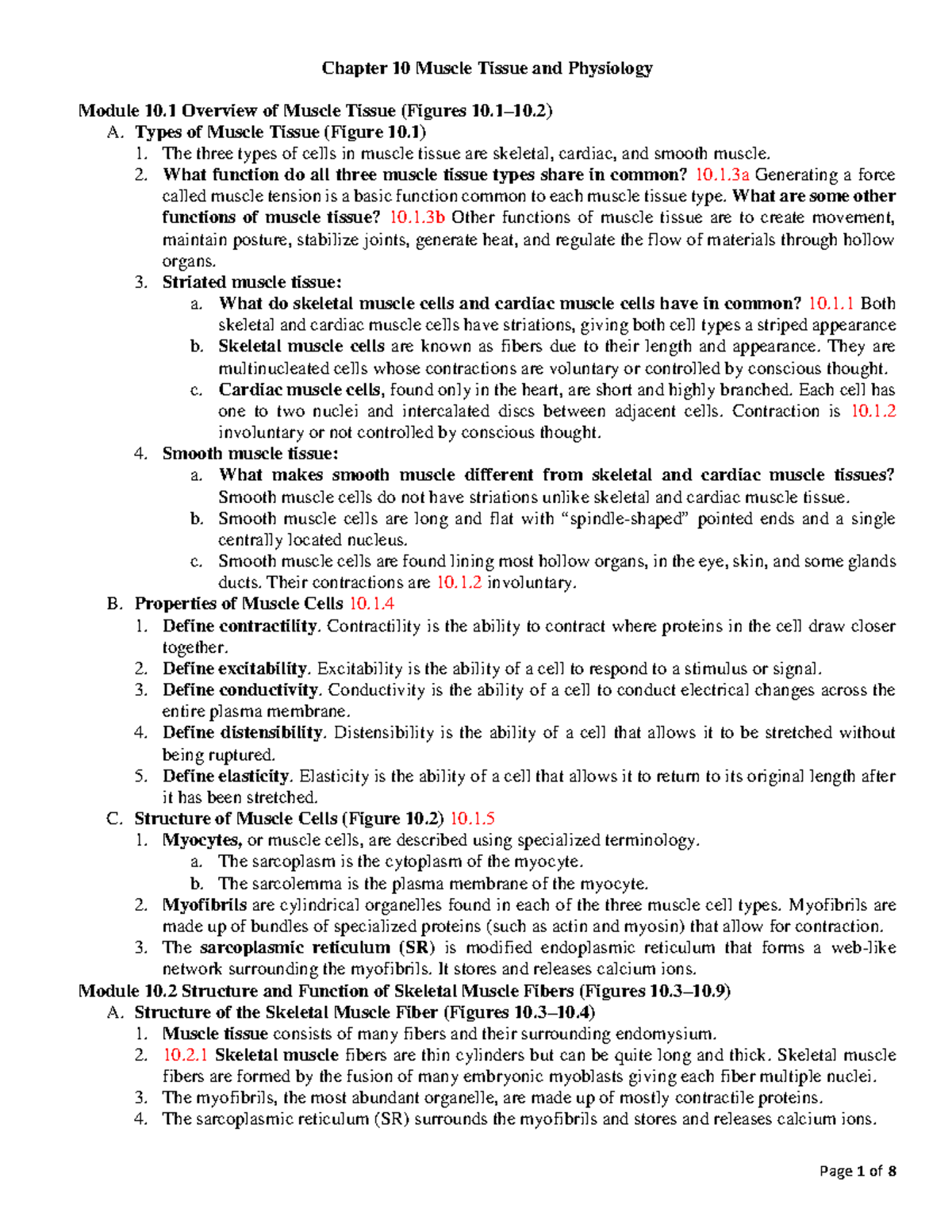 Ch 10 Muscular System A - ap notes - Chapter 10 Muscle Tissue and ...