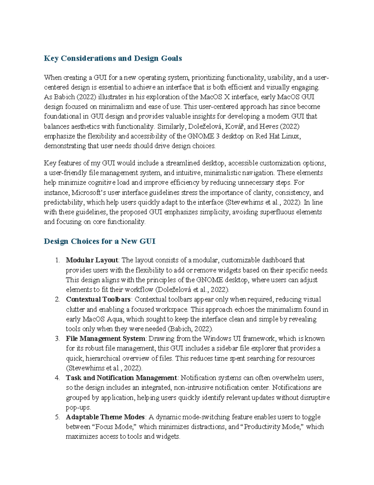 Cs 3307 Learning Journal Unit 8 - Key Considerations and Design Goals When creating a GUI for a ...