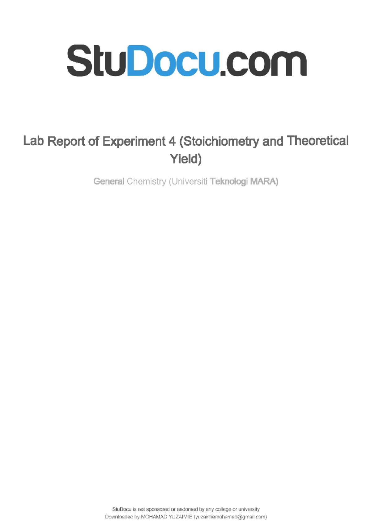 Experiment Theoretical Yield Data Visualisation And Information