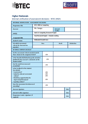 Final Research project Proposal CRP - Higher Nationals Internal ...