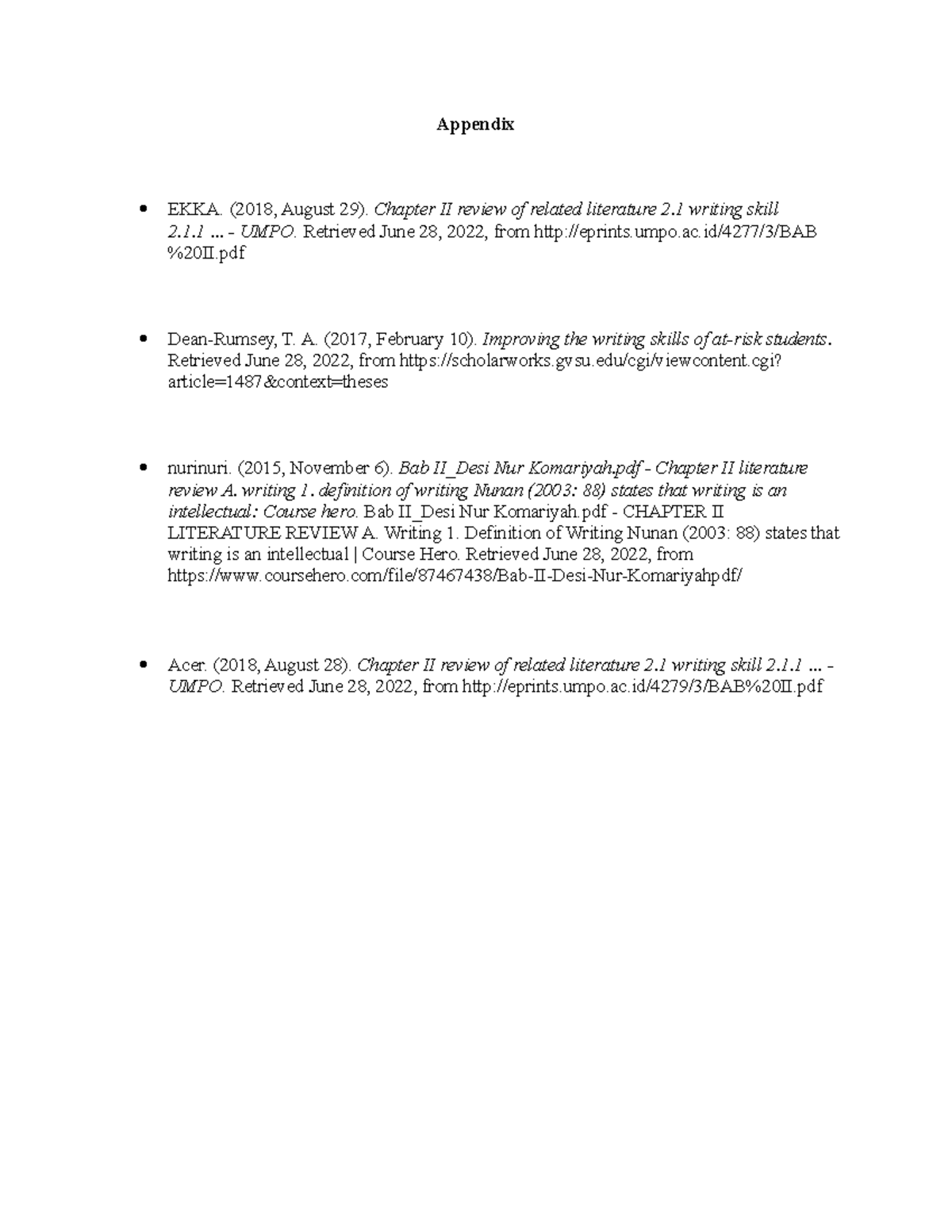 Appendix - Reference of project proposal about youth improvements in ...