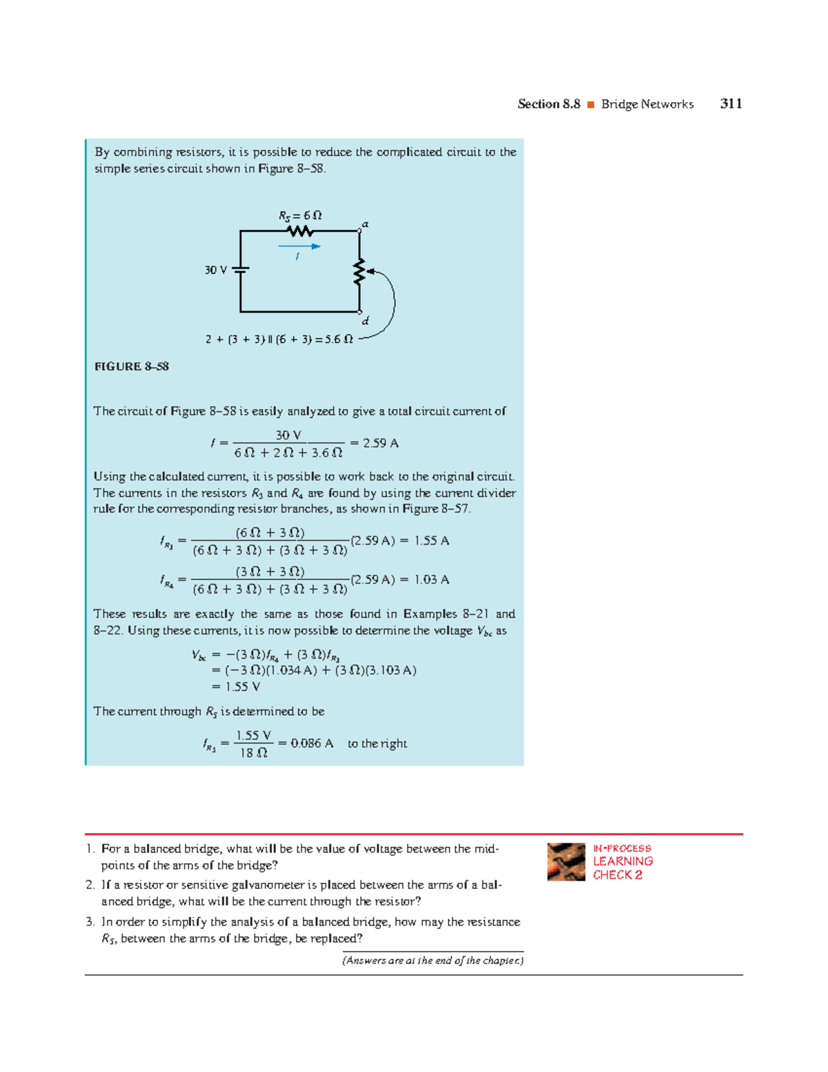 Circuit Analysis (20) - Section 8 Bridge Networks 311 By combining resistors, it is possible to ...