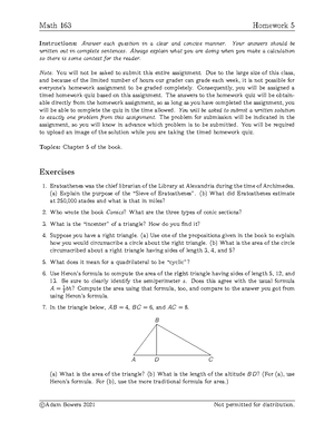 163 hw8 - weekly homework assignment - Math 163 Homework 8 Instructions: Answer each question in ...