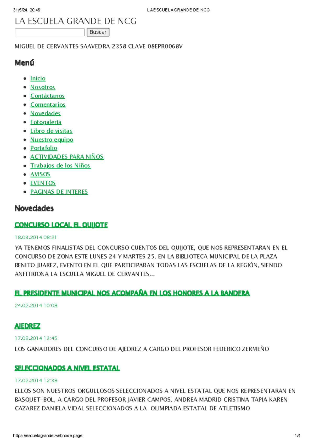 LA Escuela Grande DE NCG - LA ESCUELA GRANDE DE NCG Buscar MIGUEL DE ...