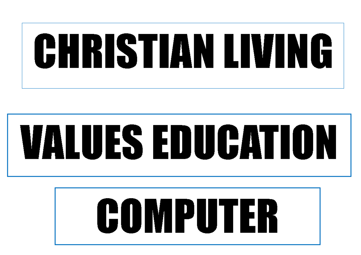 Book Label - Read it - CHRISTIAN LIVING VALUES EDUCATION COMPUTER T.L ...