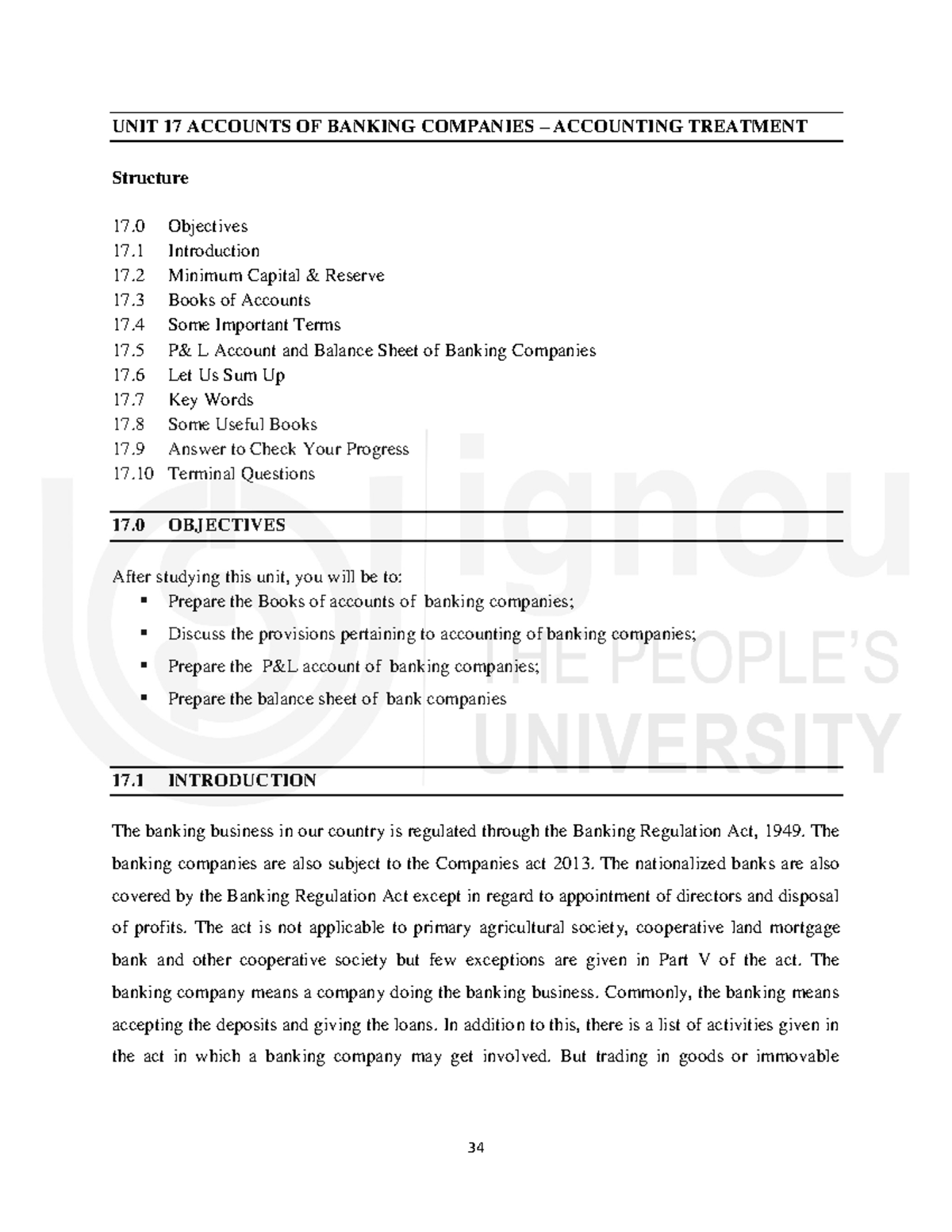 Banking Company - UNIT 17 ACCOUNTS OF BANKING COMPANIES – ACCOUNTING ...