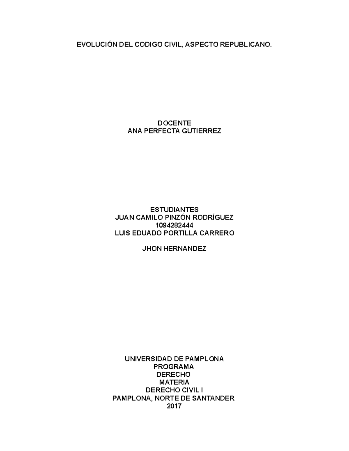 CODIGO CIVIL COLOMBIANO -EVOLUCIÓN- DEL CODIGO CIVIL, ASPECTO ...