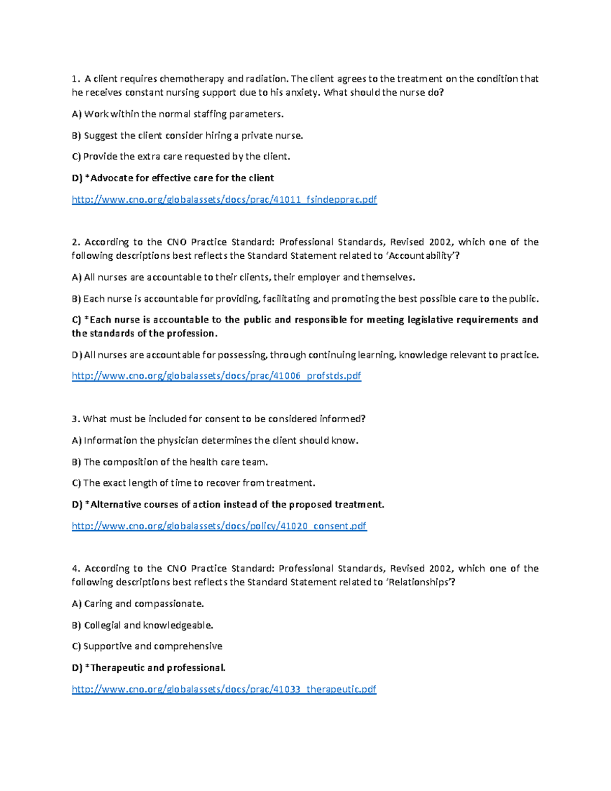 Jurisprudence exam - dass - A client requires chemotherapy and ...