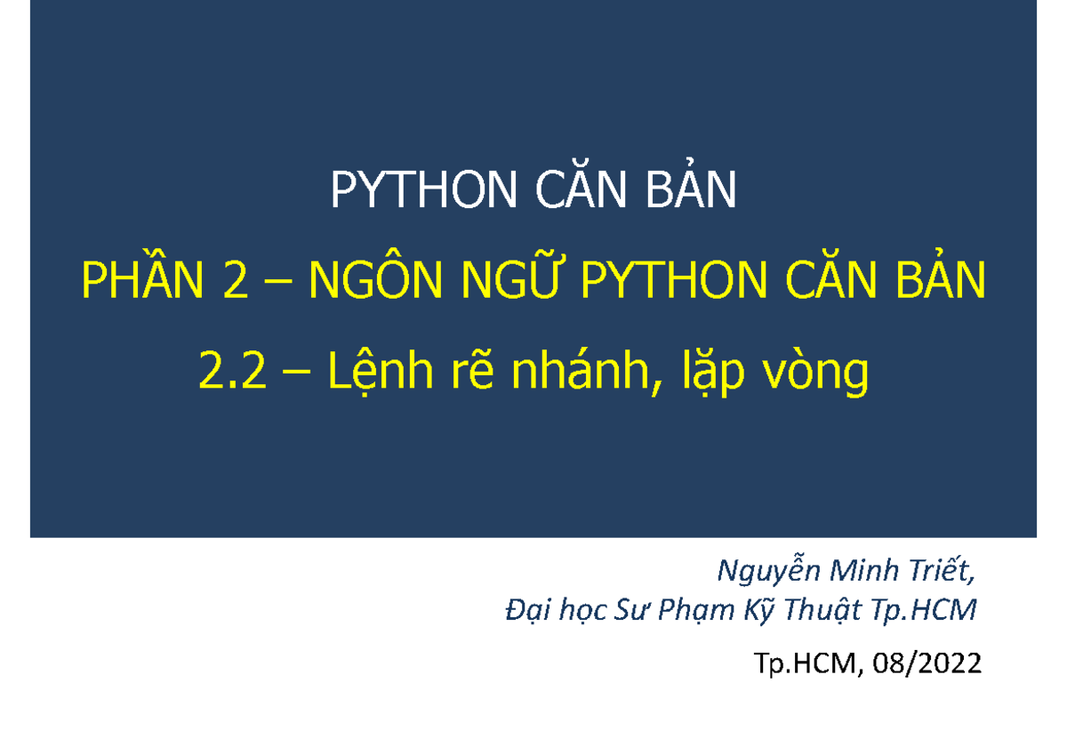 Python Can Ban Slide 2 Lenh Re Nhanh Lap Vong - PYTHON CĂN BẢN PHẦN 2 ...
