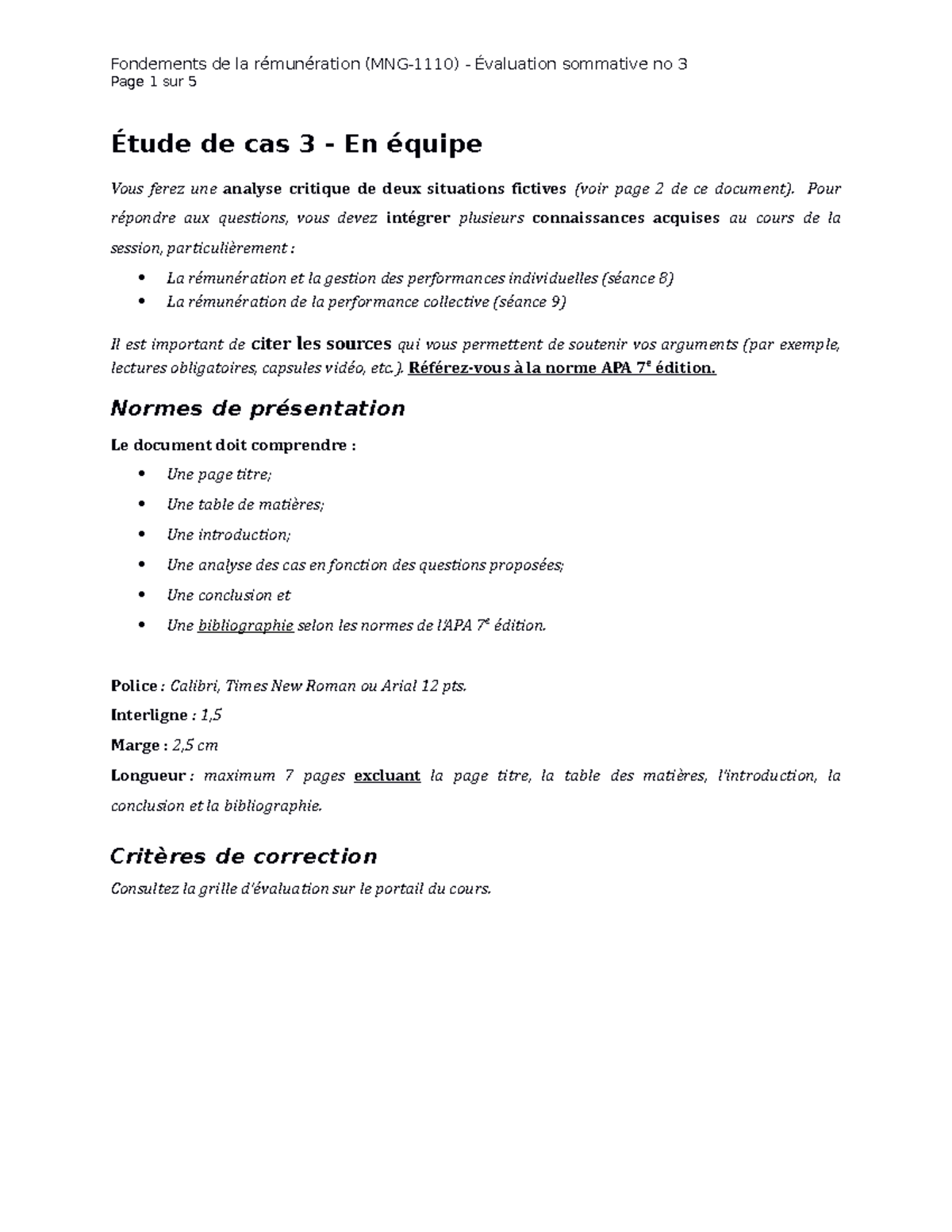 Étude de cas 3 - Pour répondre aux questions, vous devez intégrer ...