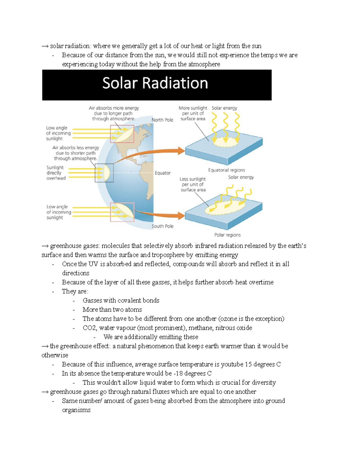 Bio 2485 Lecture 10 - → solar radiation: where we generally get a lot ...