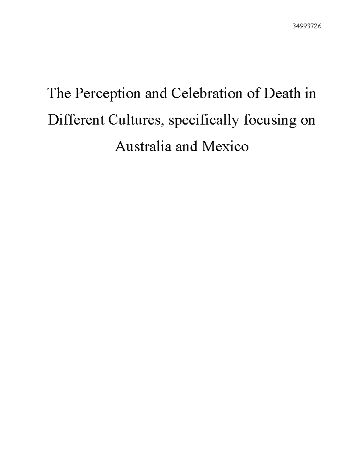 34993726 - Example of a Personal Interest Project - 34993726 The ...