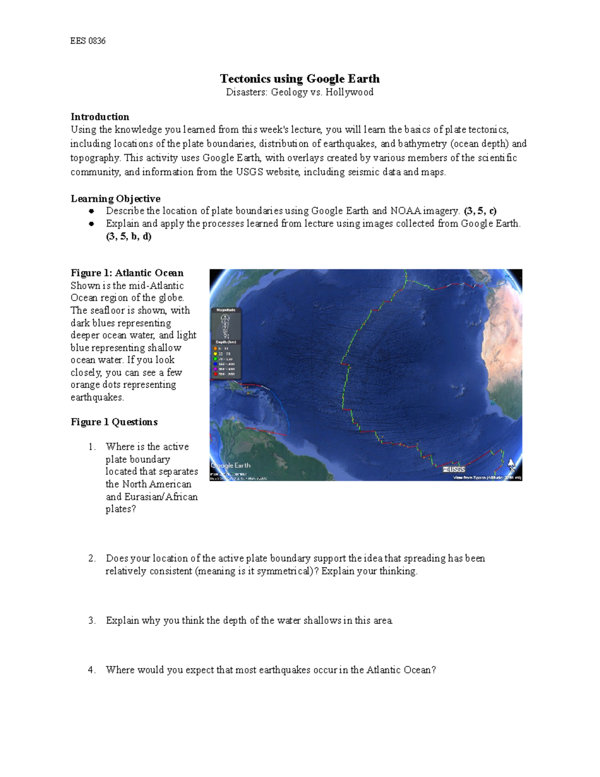 HW Tectonics using Google Earth - Tectonics using Google Earth ...