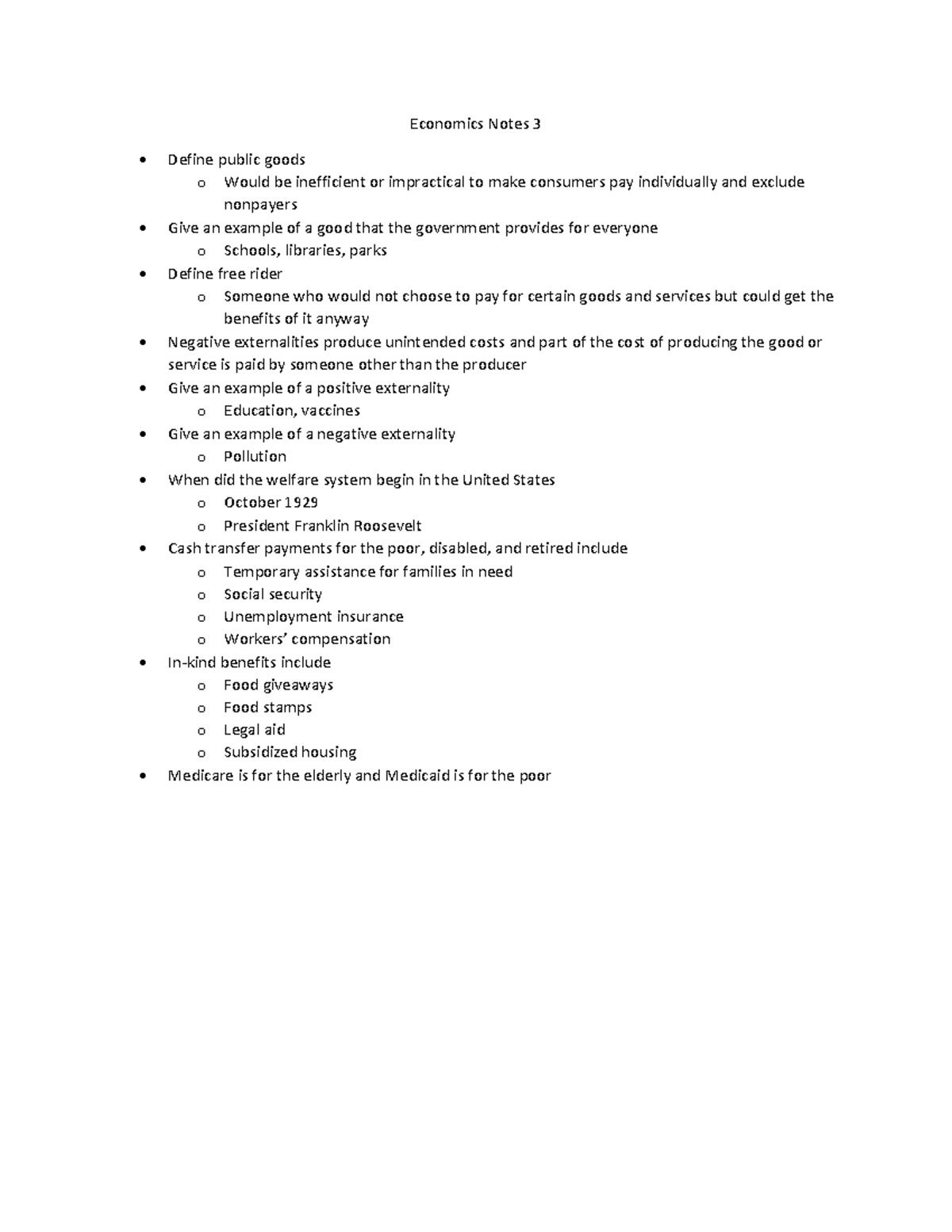 Economics Notes 3 - Studocu