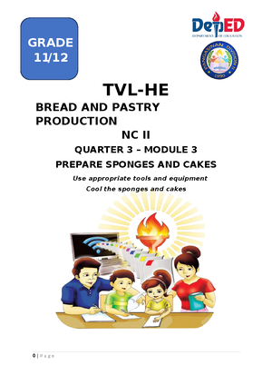 Q3-BPP-Module 2 - BPP Module - TVL-HE BREAD AND PASTRY PRODUCTION NC II QUARTER 3 – MODULE 2 ...