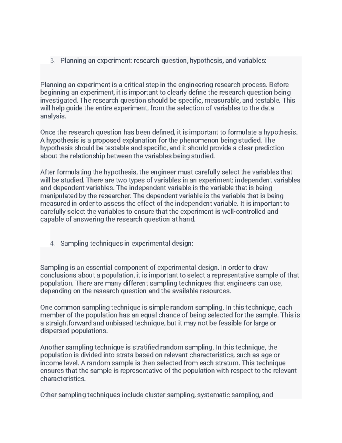 Experimental Design for Engineering 3-4 - Planning an experiment ...