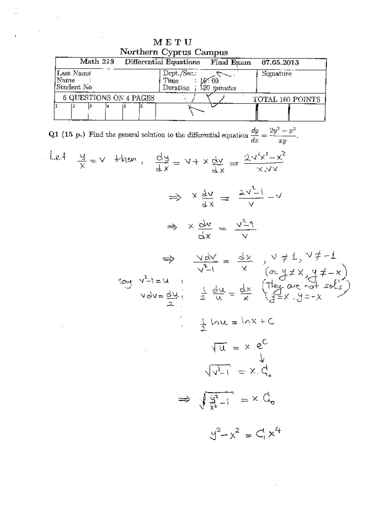 Final 12 7 June Spring 2013, questions and answers - METU Northern ...