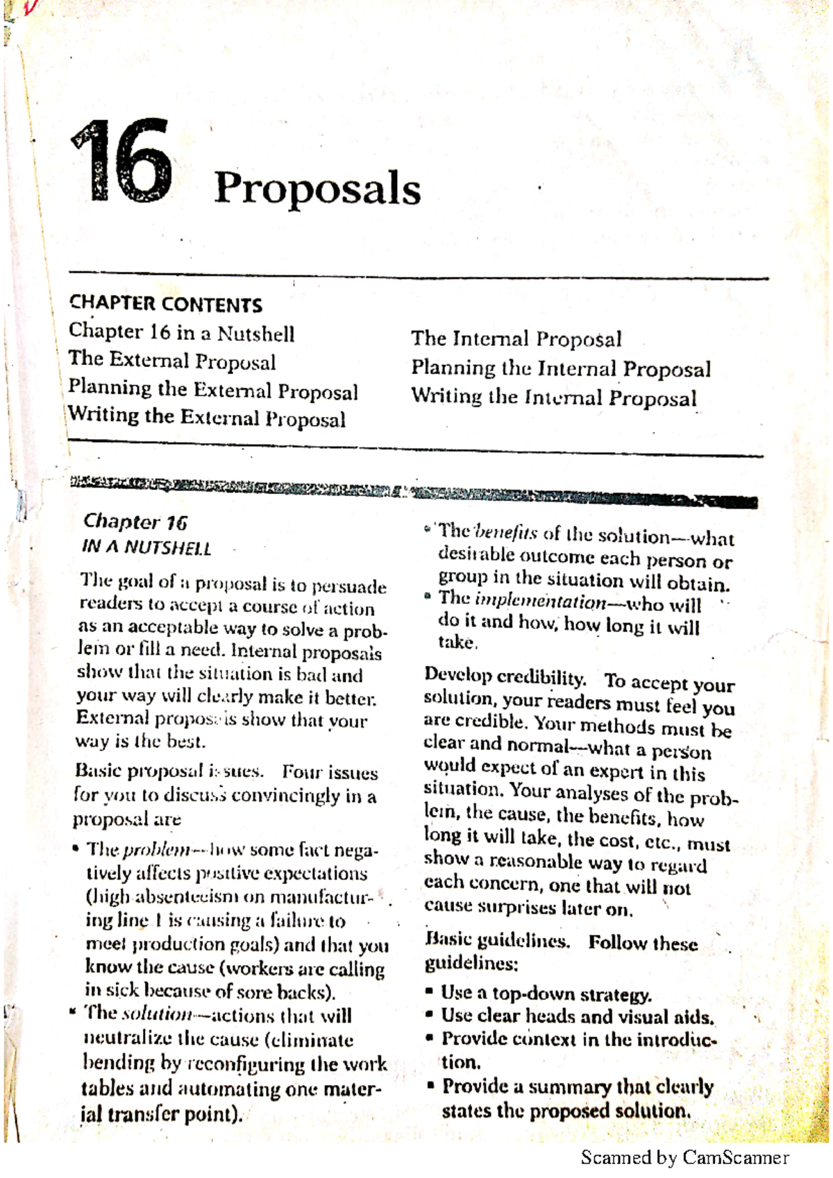 Proposal writing - TRW - notes of the lecture bcrw class 20 cp ...