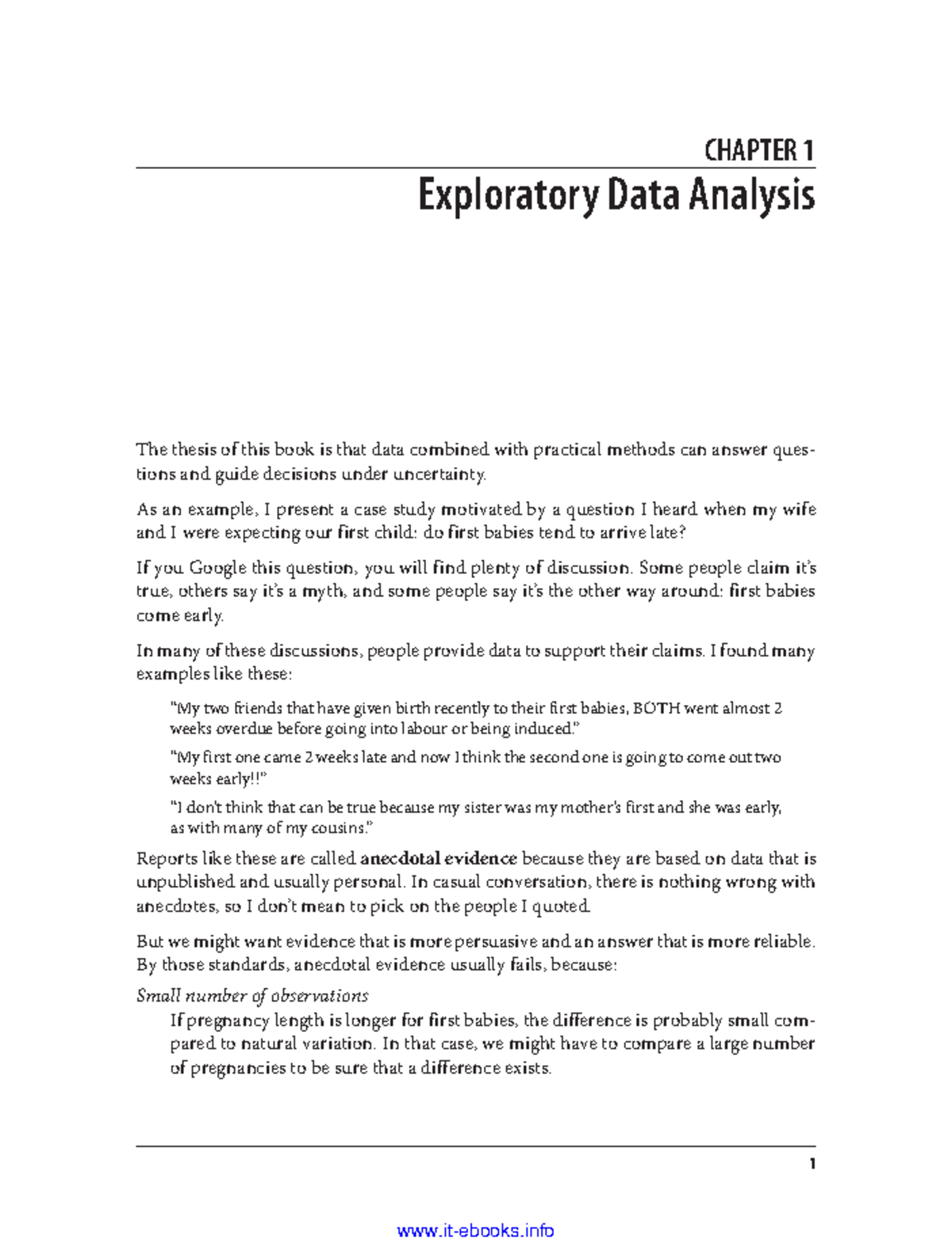 Lecture Notes Exploratory Data Analysis By Allen B Downey 4 Chapter 1 Exploratory Data