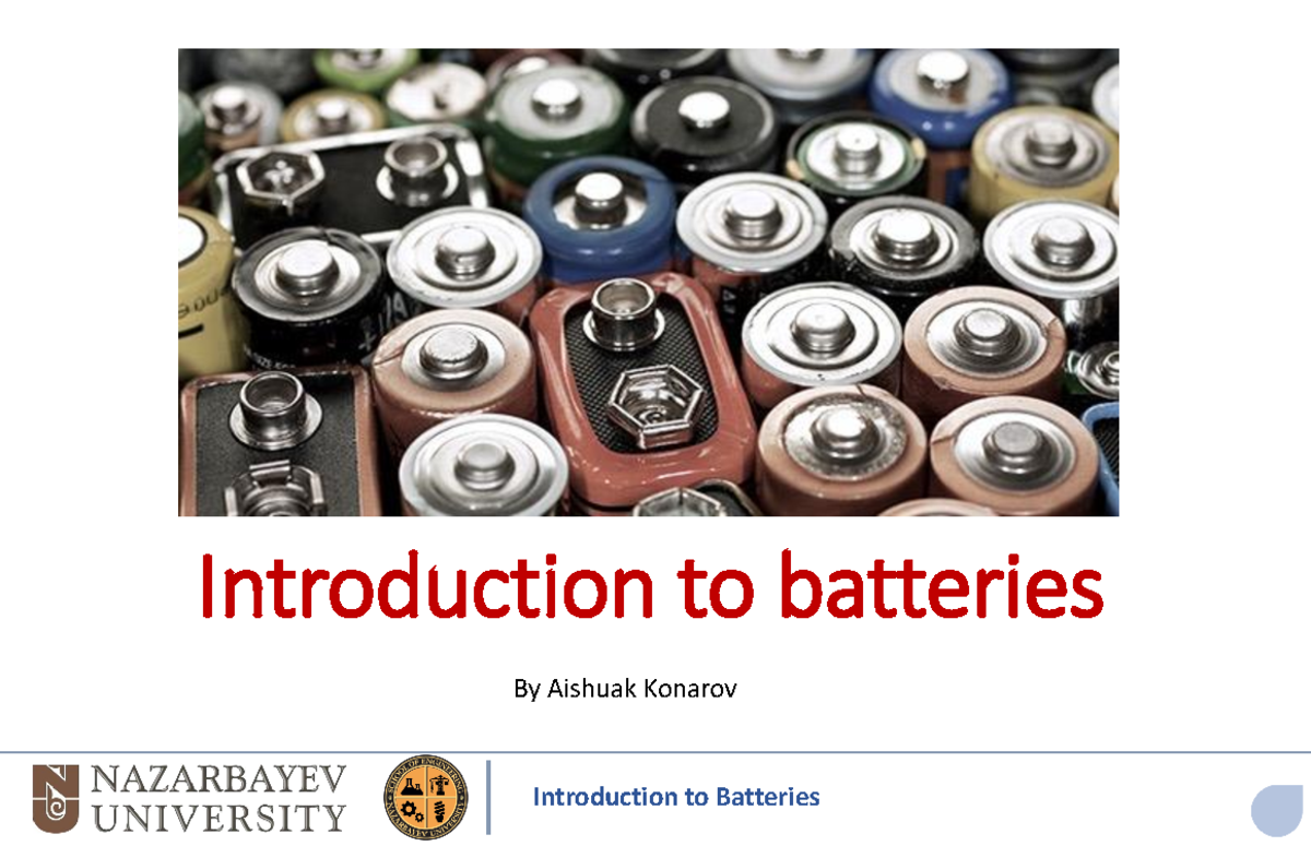ENG100 Lecture on Intro to Battery technologies 2023 - Introduction to ...