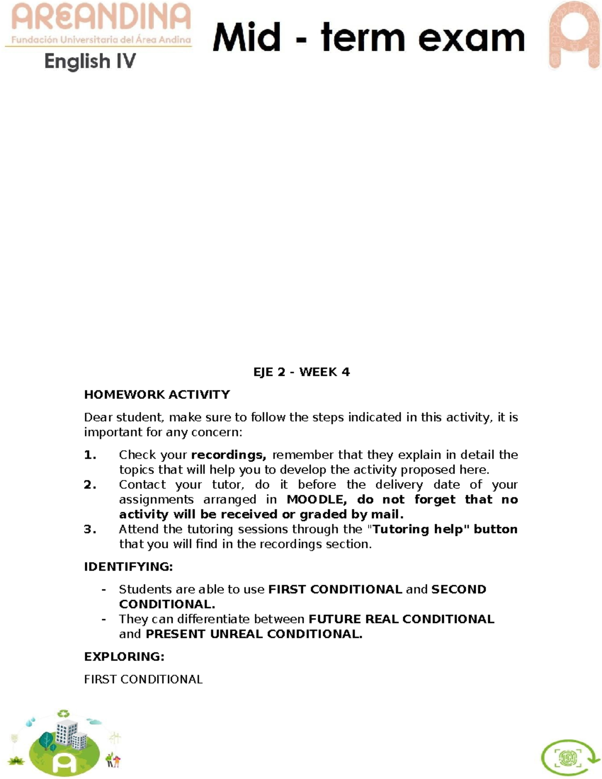 English 4 - EJE 2 - week 4 - Examen - EJE 2 - WEEK 4 HOMEWORK ACTIVITY ...